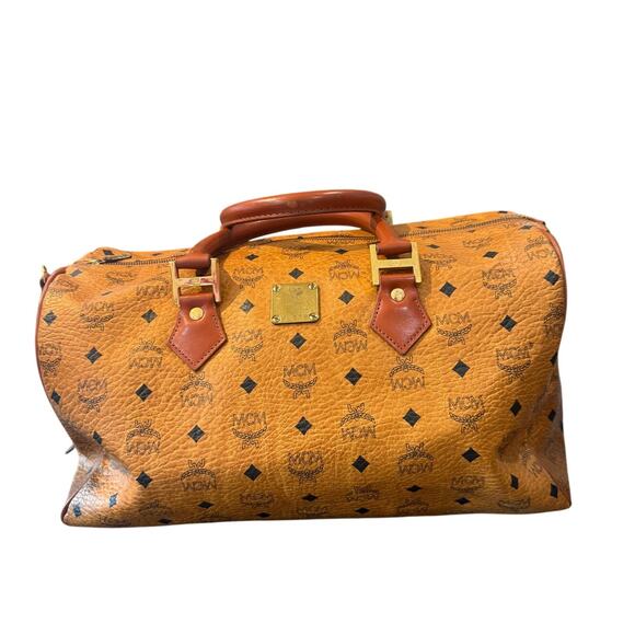 MCM | Bags | Mcm Visetos Monogram Boston Bagsize 4 Weekendervintage ...